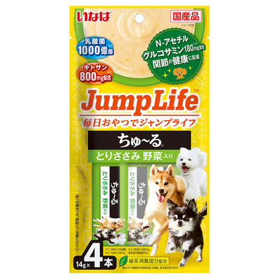 Jump Life ちゅ～る とりささみ 緑黄色野菜入り | 商品情報 - ドッグフード - | いなばペットフード株式会社